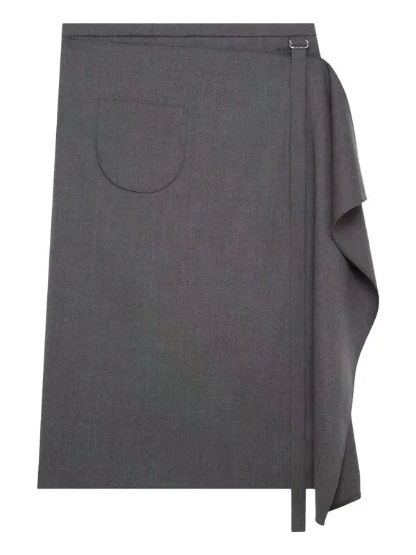 COURREGES Wool Blend Skirt - Grey