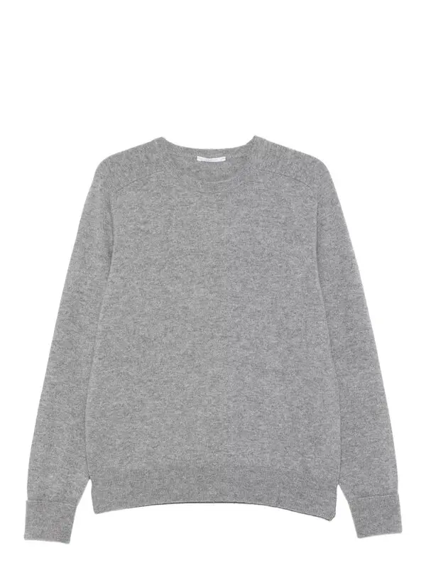 OLIVER LATTUGHI Round-neck Ribbed-cuff Sweater - Grey