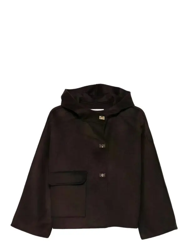 Ba&sh Hooded Patch-pocket Jacket - Brown