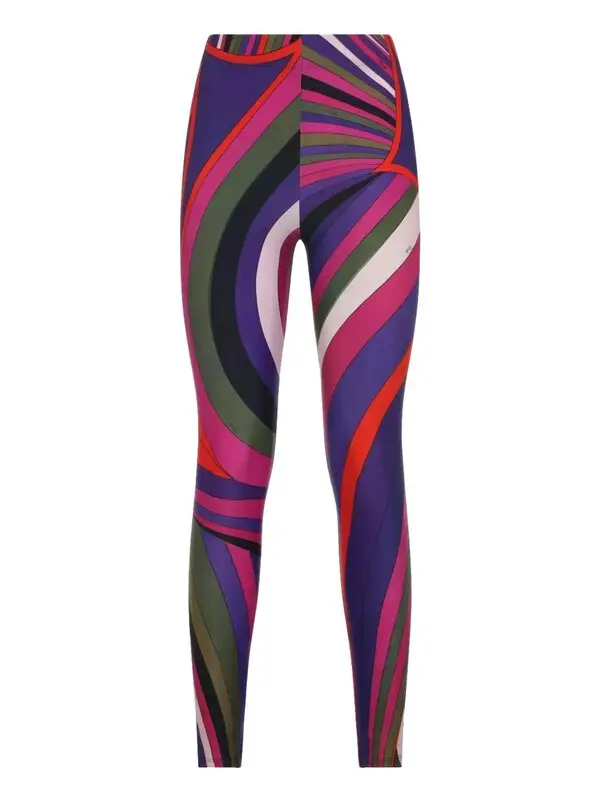 Emilio Pucci Abstract-print Leggings - Pink