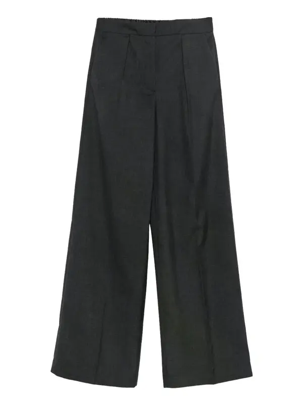 JOSEPH Pleated Wide-leg Trousers - Grey
