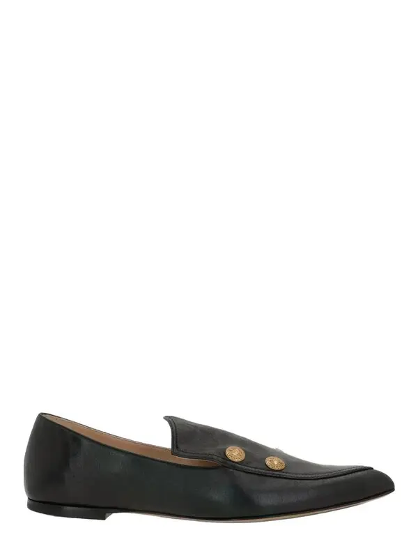 Chloé Agnes Pointed-toe Embellished Loafers - Black
