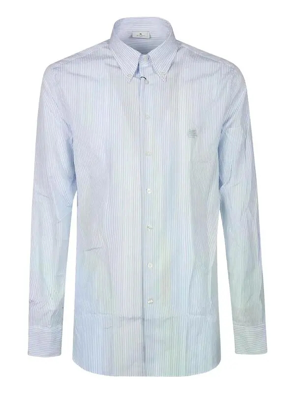 Etro Striped Cotton Shirt - Blue