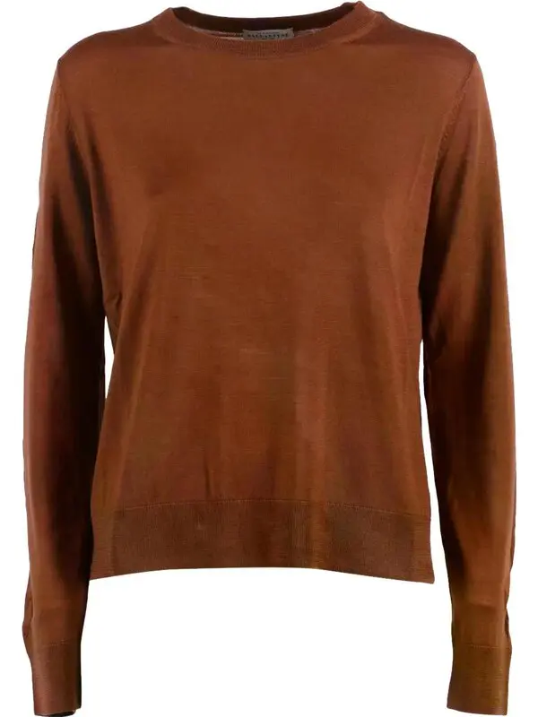BALLANTYNE Round-neck Cable-knit Sweater - Brown