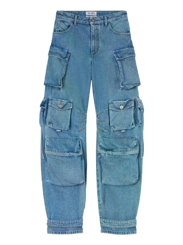 Attico Fern Wide Leg Jeans - Blue