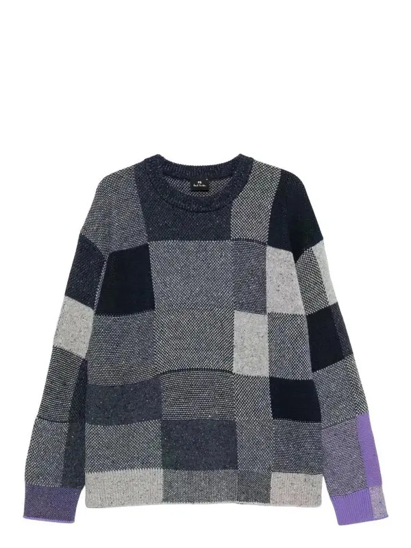 Paul Smith Patchwork-panelled Sweater - Blue