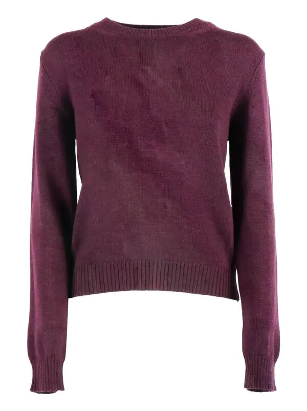 BALLANTYNE Round-neck Wool Sweater - Purple