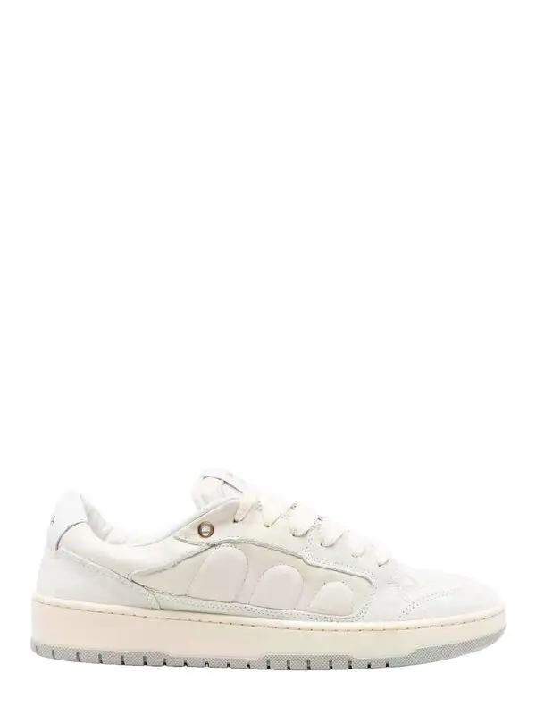 SANTHA Padded Leather Sneakers - White