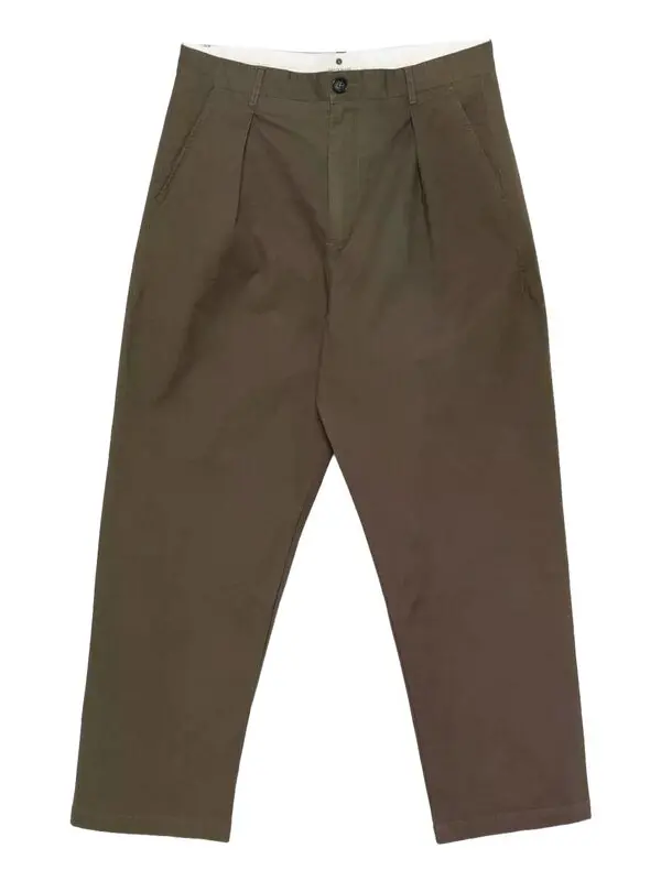 ANERKJENDT Akjakob Pleated-front Trousers - Green