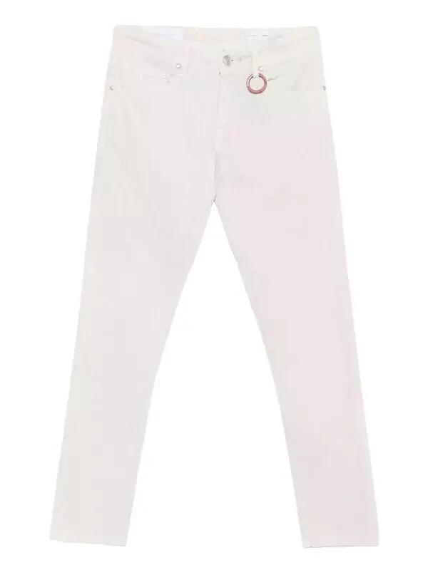 TRAMAROSSA Ring-detail Corduroy Trousers - White