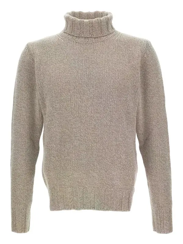 CUSTOMER LOVERS High-neck Ribbed-trim Wool Sweater - Neutrals