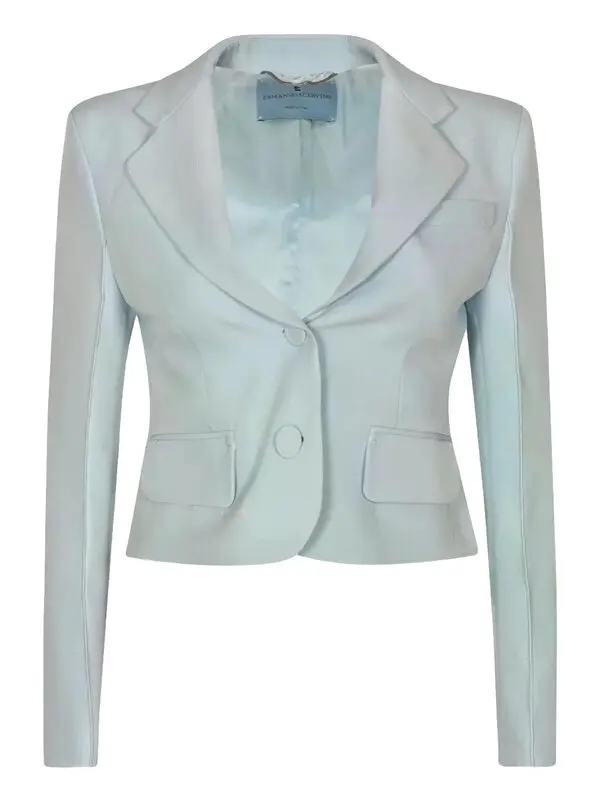 Ermanno Scervino Single-breasted Cropped Jacket - Blue