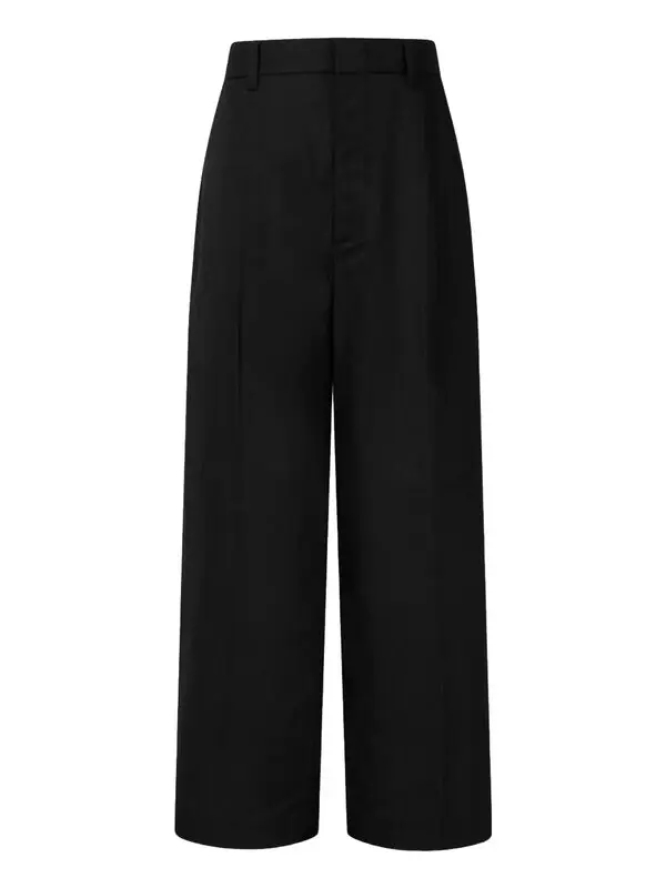 STUDIO TOMBOY Pinstripe Pleated Trousers - Black