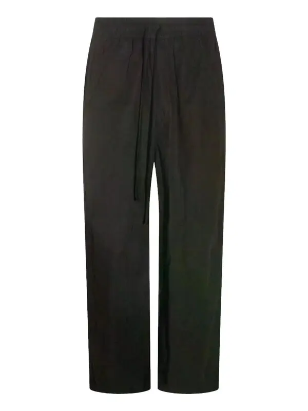 THOM KROM Elasticated-waist Straight-leg Trousers - Black
