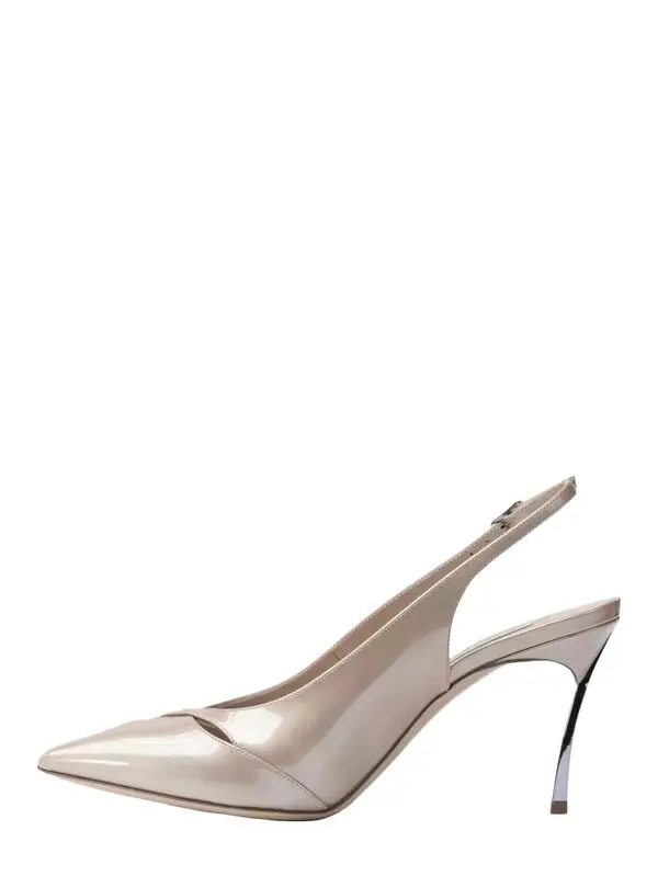 Casadei 80mm Samurai Blade Slingback Pumps - Neutrals