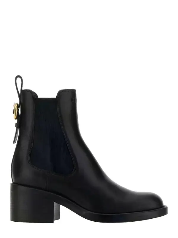 Chloé 60mm Buckle-detail Leather Boots - Black