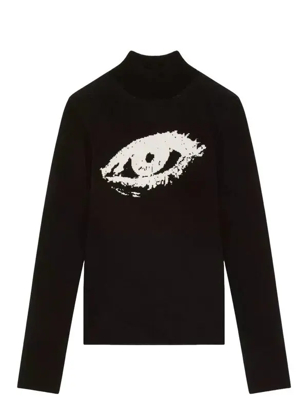 COURREGES Jacquard Sweater - Black