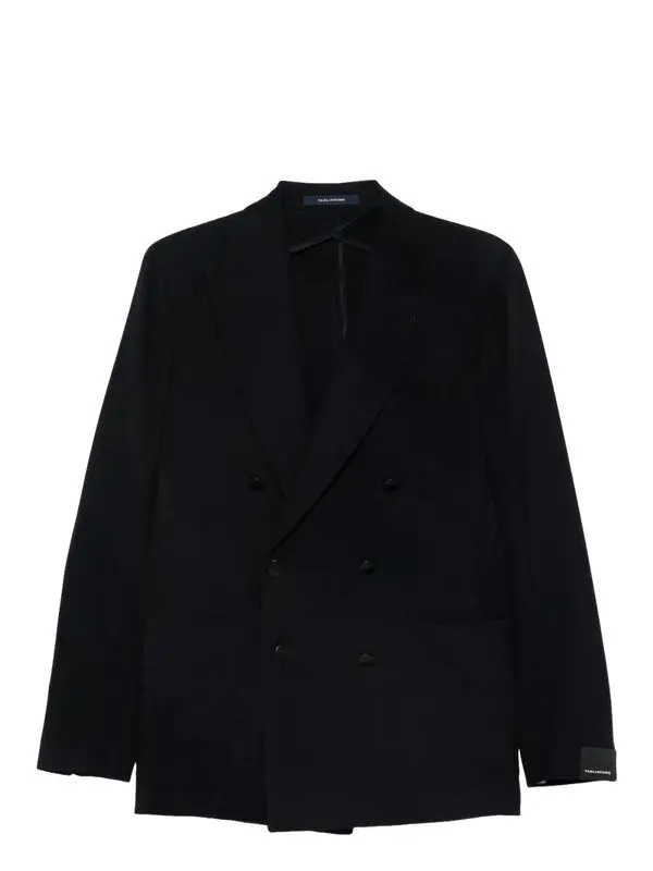 Tagliatore Double-breasted Patch-pocket Jacket - Black