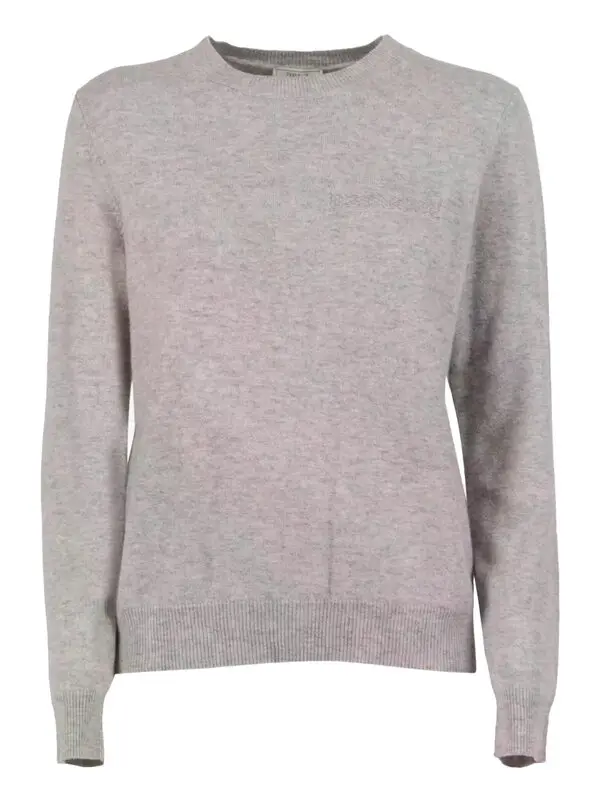 Peserico Embroidered Crew-neck Sweater - Grey