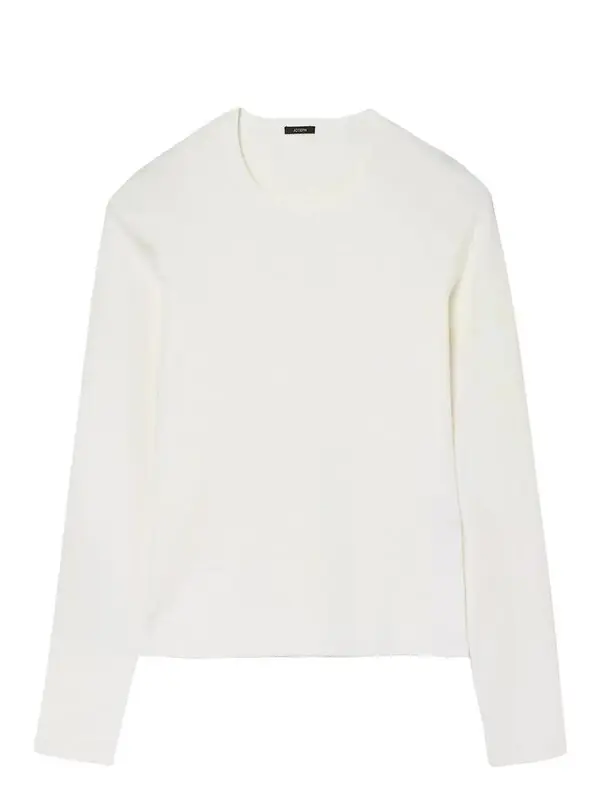 JOSEPH Long-sleeve Ribbed Sweater - White