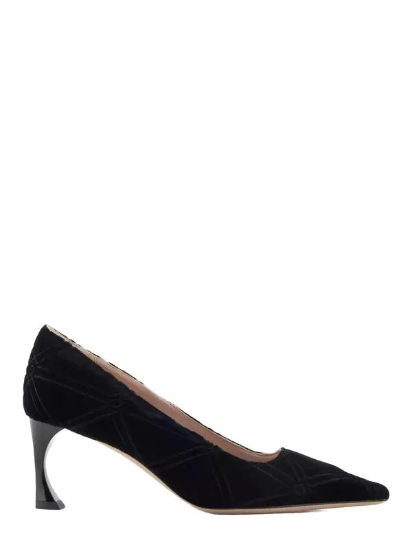Emporio Armani Quilted Pointed-toe Pumps - Black
