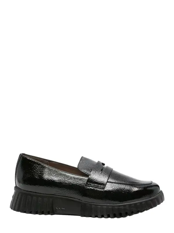 WONDERS Patent Leather Penny Loafers - Black
