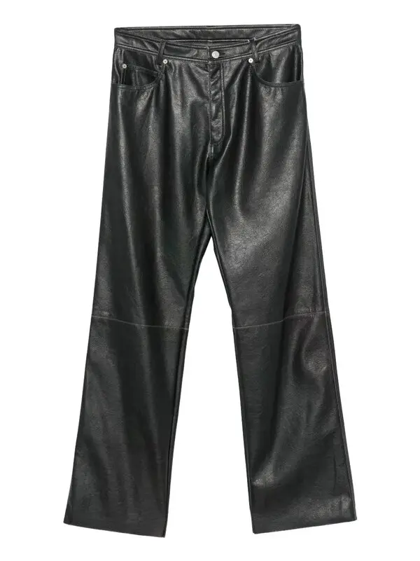 MAISON MARGIELA Leather-effect Five-pocket Trousers - Black
