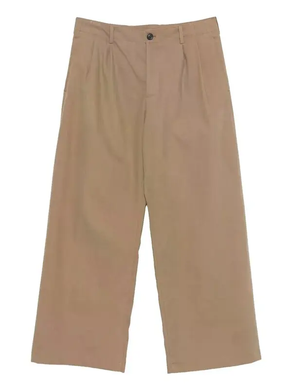 Our Legacy Pleated Cotton Trousers - Neutrals