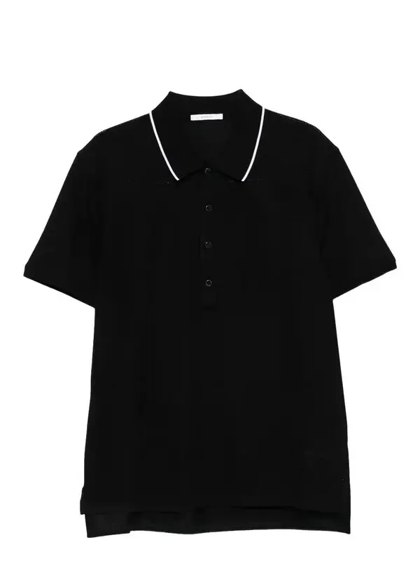 Givenchy Tipped-collar Polo Shirt - Black