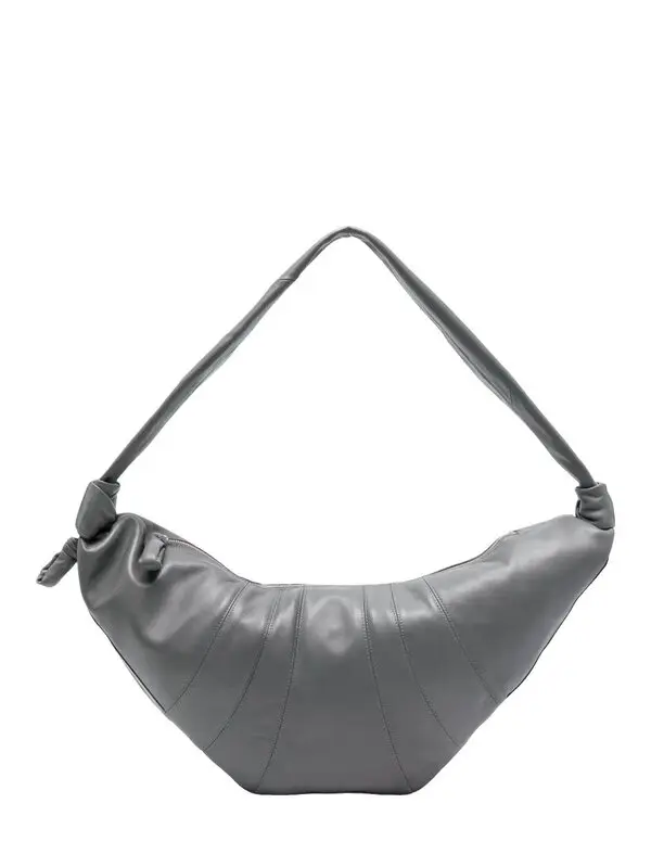LEMAIRE Croissant Knot Lambskin Shoulder Bag - Grey