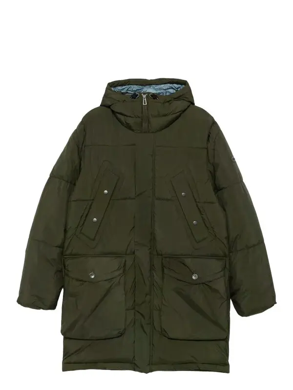 Paul Smith Quilted Hooded Coat - Green
