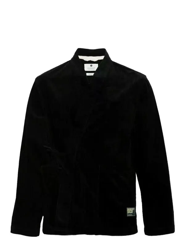 ANERKJENDT Corduroy Tie-fastening Jacket - Black
