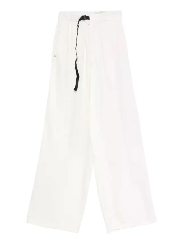 WHITE SAND Drawstring Buckle Trousers - Neutrals