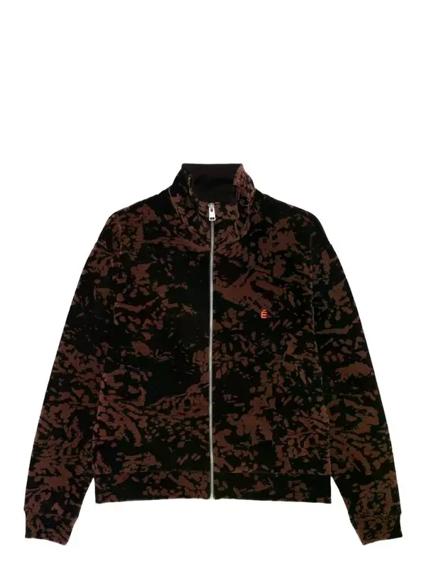 ÉTUDES STUDIO Abstract-print Zip-up Jacket - Brown