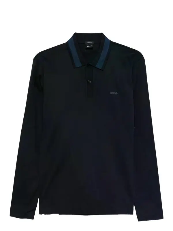 BOSS Long-sleeve Polo Shirt - Blue