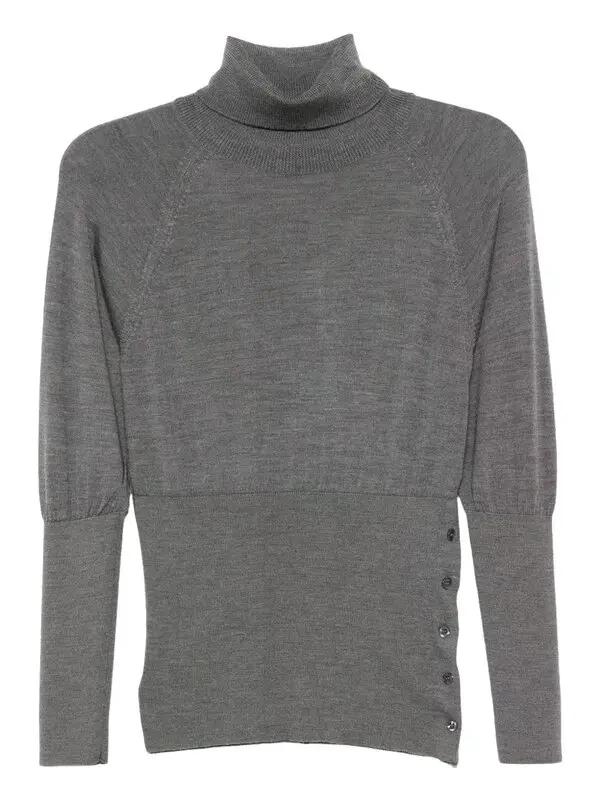 Simone Rocha Fitted High-neck Top - Grey