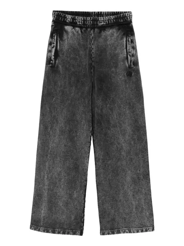 Diesel Acid-wash Drawstring Trousers - Grey