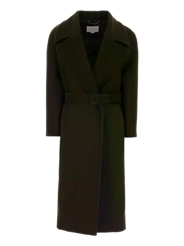 Stella McCartney Belted Virgin Wool Coat - Brown