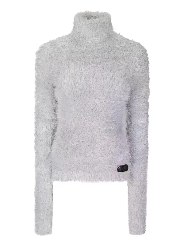 MAISON MARGIELA High-neck Fluffy Sweater - Grey