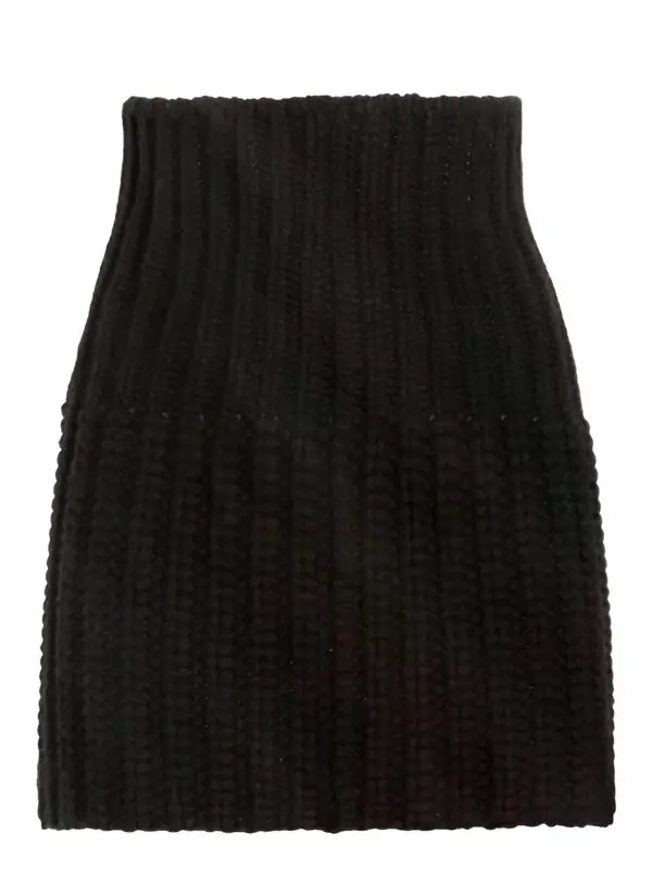 Dolce & Gabbana Ribbed-knit Mini Skirt - Black