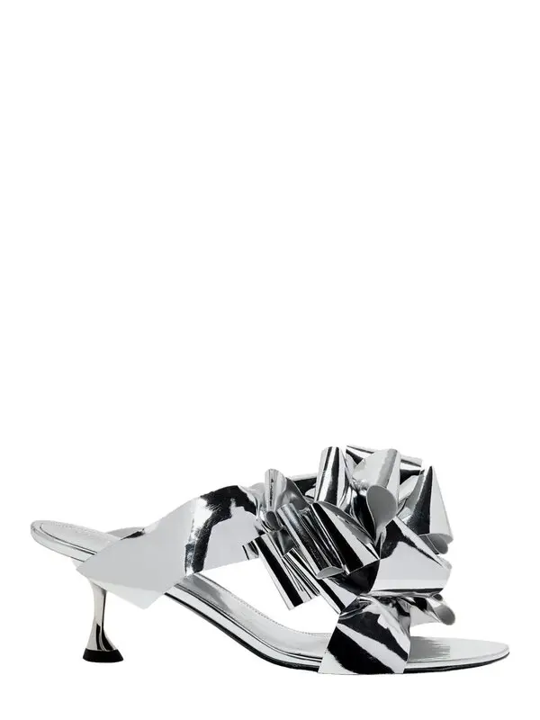 Proenza Schouler 60mm Bow-embellished Heeled Sandals - Silver