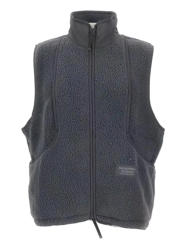 PAS NORMAL STUDIOS Fleece Zip-up Gilet - Grey