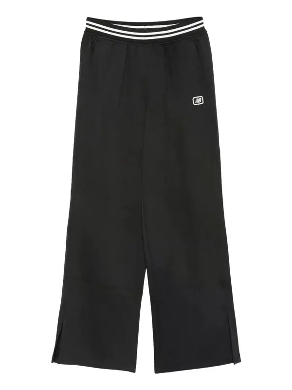 NEW BALANCE Elasticated-waistband Split-hem Trousers - Black