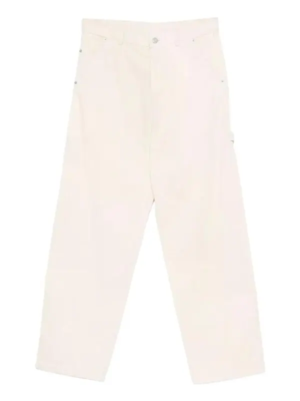 Drole De Monsieur Utility-pocket Cotton Trousers - Neutrals