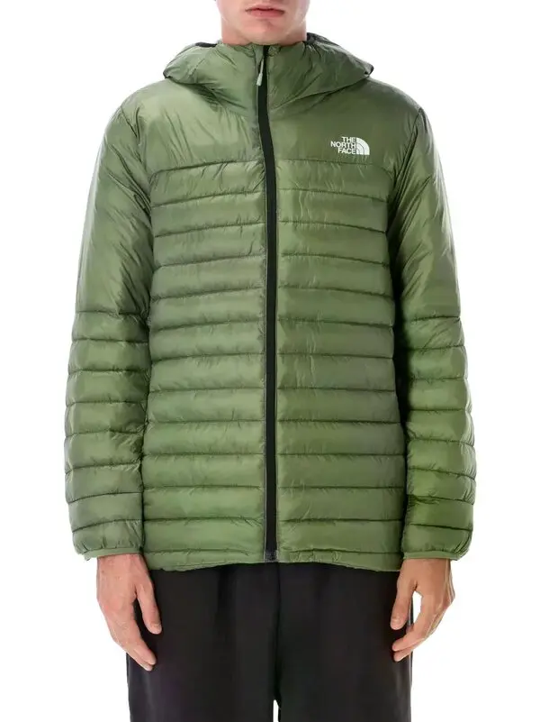 The North Face Hooded Quilted Padded Jacket - Green
