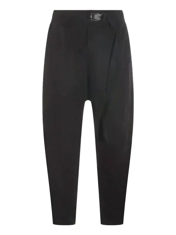 THOM KROM Buckle-fastening Elastic-waist Straight-leg Trousers - Black