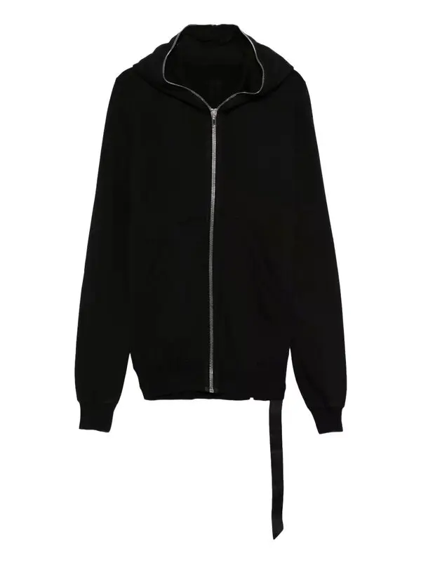 Rick Owens Gimp Zip-up Cotton Hoodie - Black
