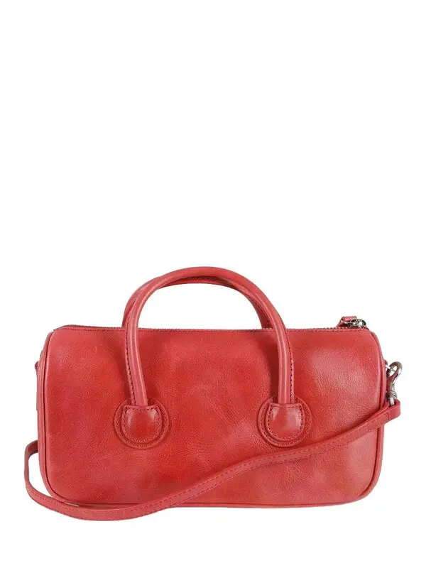 MARGESHERWOOD Leather Cylindrical Tote Bag - Red