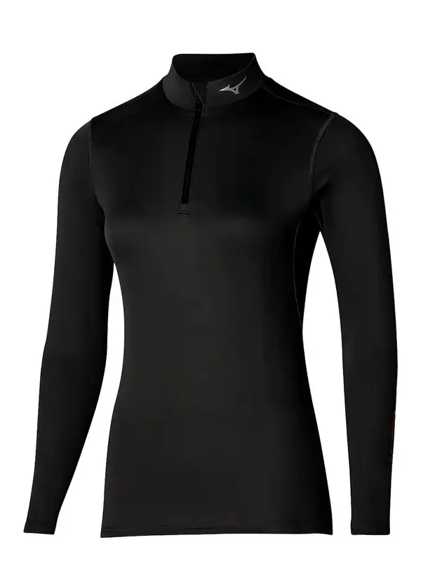 Mizuno High-neck Zip-up Top - Black