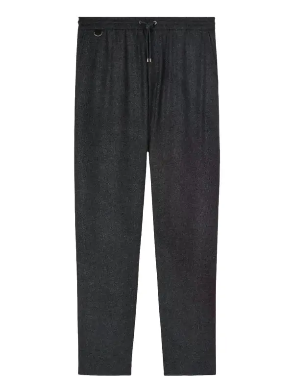Agnona Drawstring Flannel Trousers - Grey